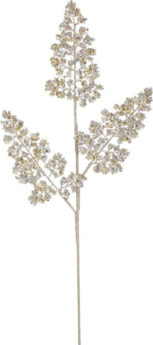 Glitter Fern Spray 29" (set of 12) White or Champagne – Holiday House ...
