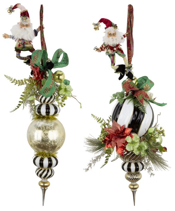 GRAND FINIALS W/ELVES 42'' SET OF 2 – Holiday House Interiors